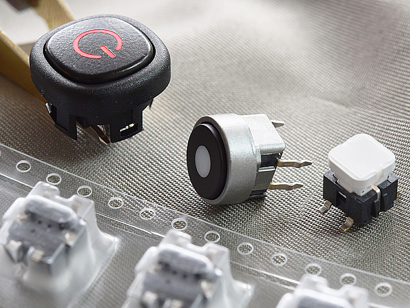 Laser-engraved, Square or Round-Len Illuminated Tact Switches